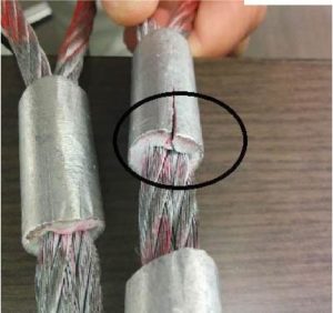 Damaged wire rope slings – IMCA